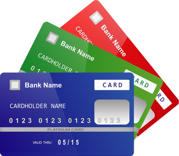 Credit card template Royalty Free Vector Image