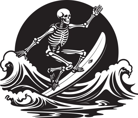 Skeleton Surfing Vector Images (over 4,200)