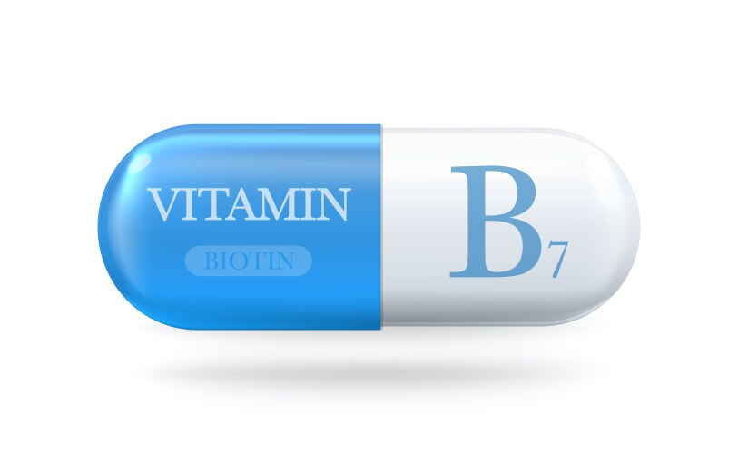 Vitamin b8 icon inositol drop pill capsule Vector Image