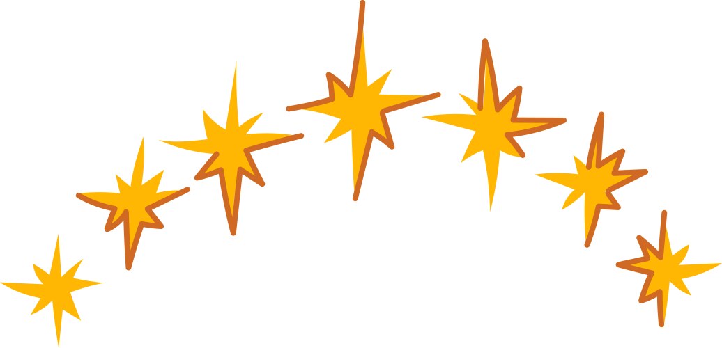 Enchantment magic star arch cartoon Royalty Free Vector