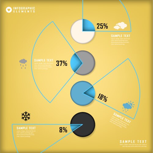 Abstract pie chart infographics Royalty Free Vector Image