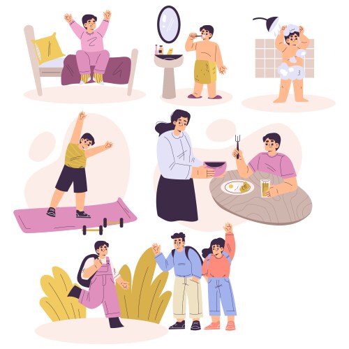 Kids Daily Routine Vector Images (over 2,700)