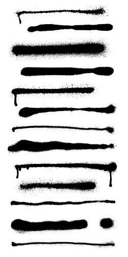 Graffiti spray banner set paint Royalty Free Vector Image