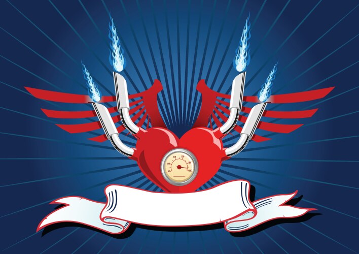 Heart phoenix Royalty Free Vector Image - VectorStock