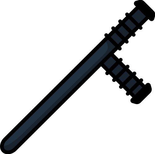 Police baton stick drawing Royalty Free Vector Image