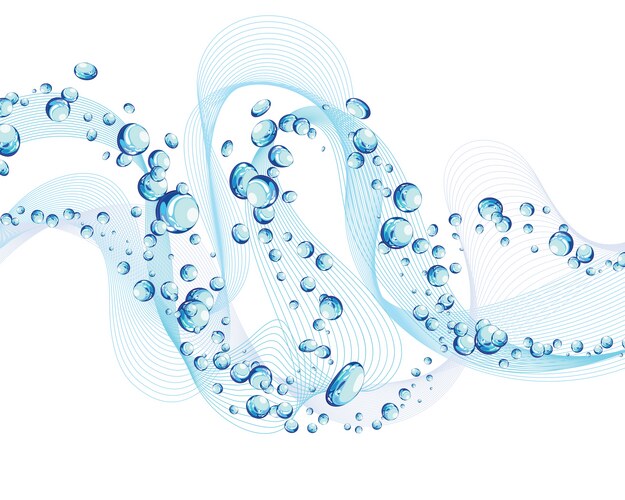 Water swoosh bubble background design Royalty Free Vector