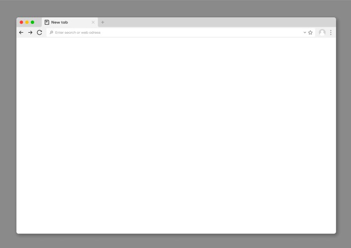 Blank browser window mockup Royalty Free Vector Image
