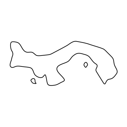 Panama simplified outline map Royalty Free Vector Image