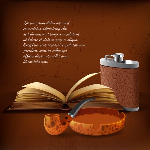 Tobacco realistic poster Royalty Free Vector Image