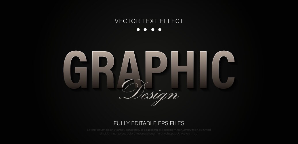 Cream editable text effect graphic style Vector Image