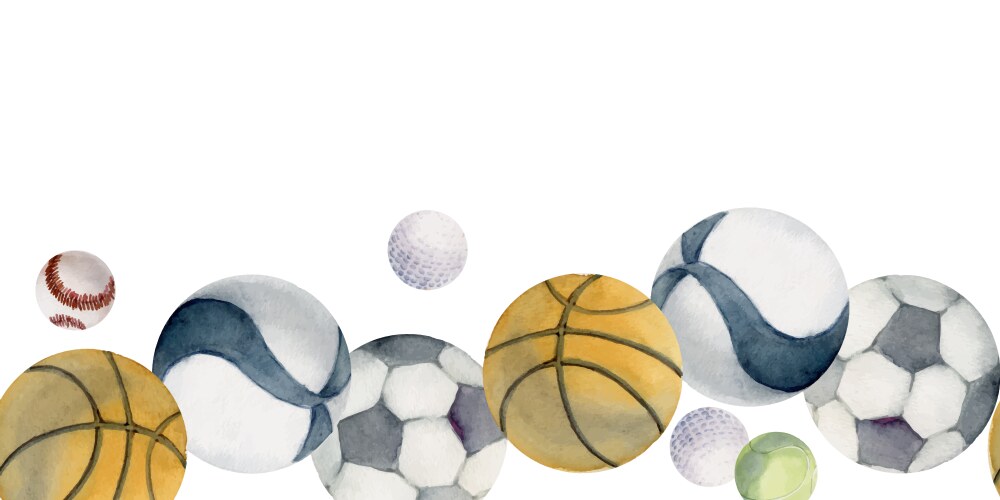 Hand drawn watercolor sports gear equipment jump Vector Image