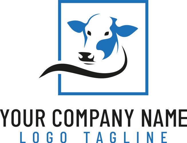 Cow icon logo design with file Royalty Free Vector Image