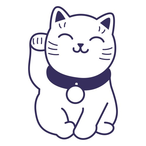 Cat poison stroke Royalty Free Vector Image - VectorStock