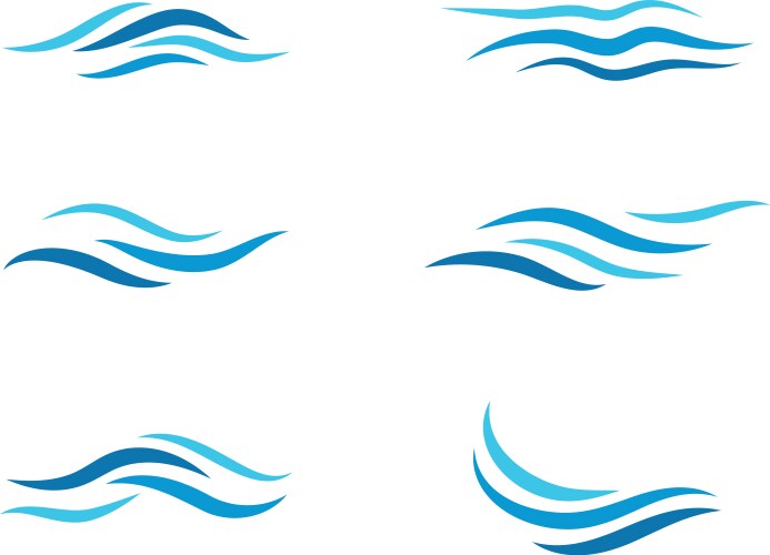 Abstract wave set Royalty Free Vector Image - VectorStock