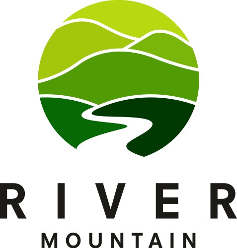 River logo template design Royalty Free Vector Image