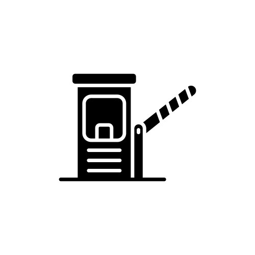 Toll plaza icon symbol on white background Vector Image
