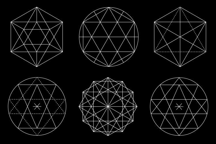 Sacred geometry design element Royalty Free Vector Image