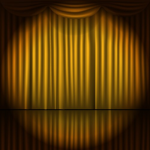 Theater stage curtain template Royalty Free Vector Image