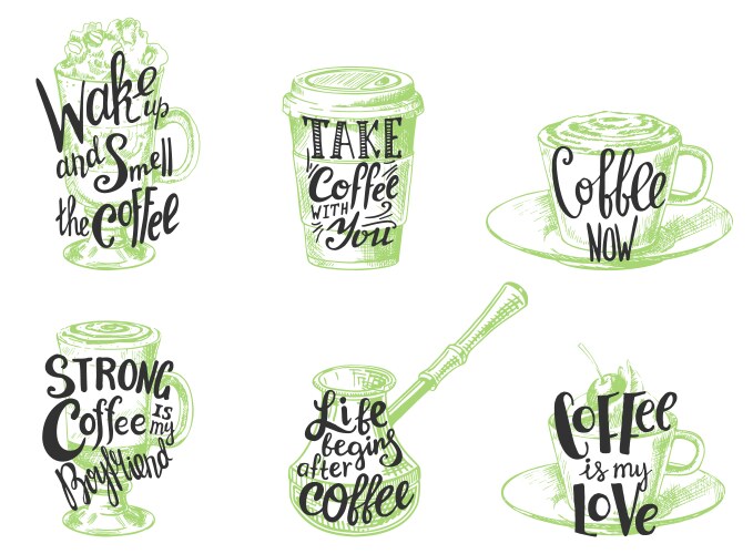 Coffee Quotes Vector Images (over 11,000)