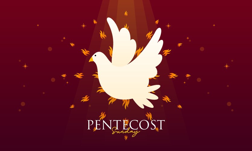 Pentecost sunday holy spirit celebration Vector Image