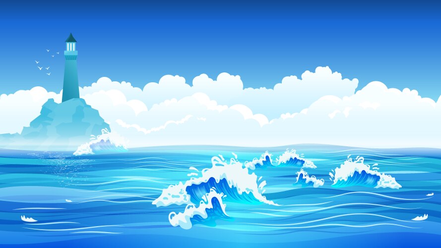 Underwater background water surface ocean sea Vector Image