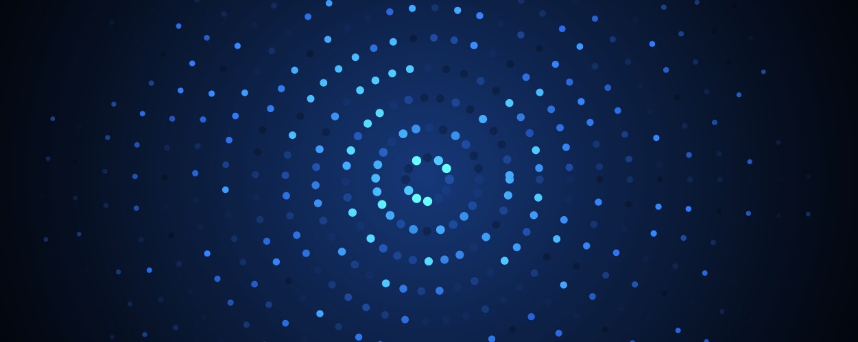 Abstract technology digital circles of particles Vector Image