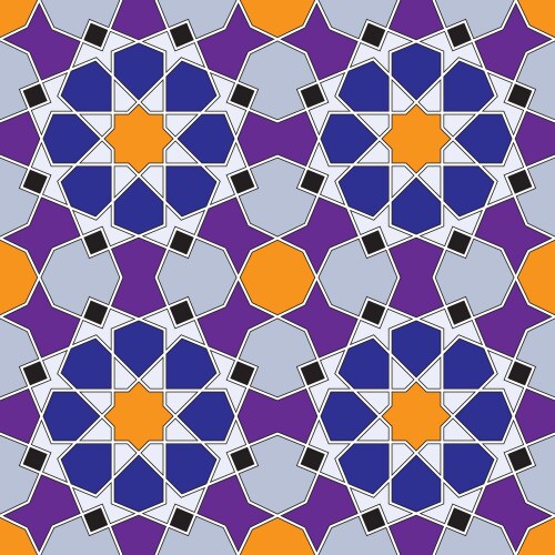 Arabic pattern seamless background Royalty Free Vector Image