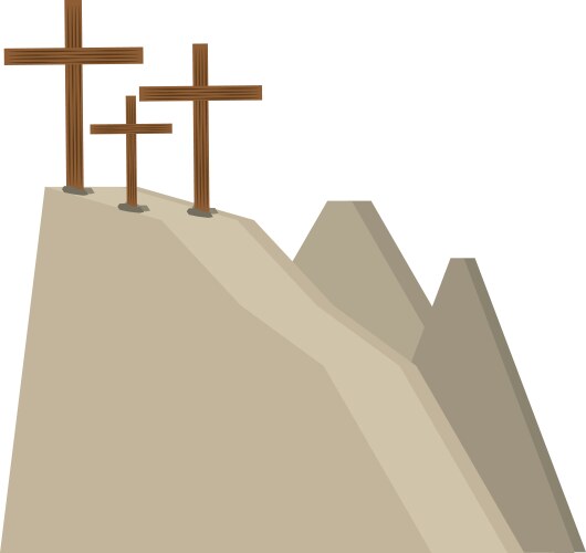 Three Crosses on Hill Vector Images (over 100)