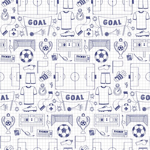 Football doodle set Royalty Free Vector Image - VectorStock