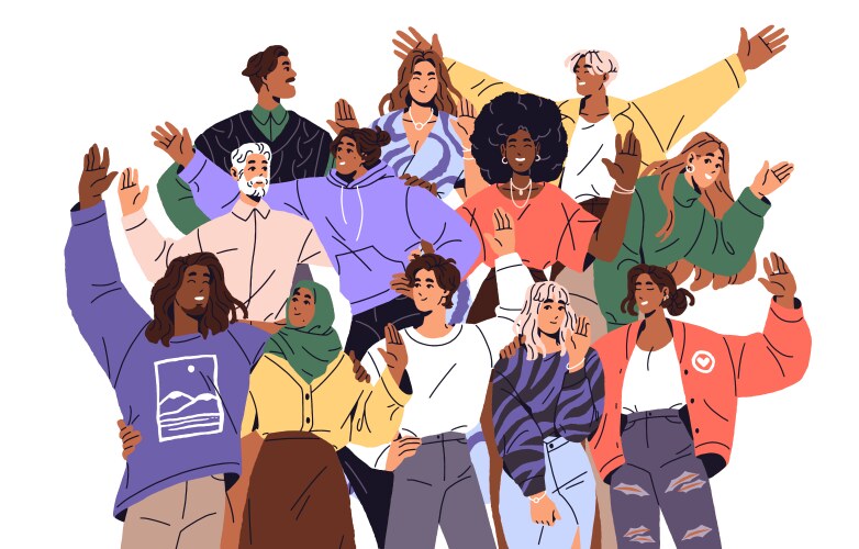 Cartoon Crowd Vector Images (over 22,000)