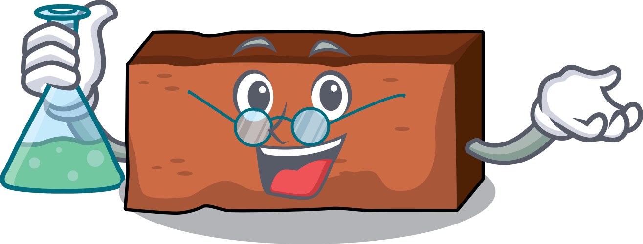 Waving brick character cartoon style Royalty Free Vector