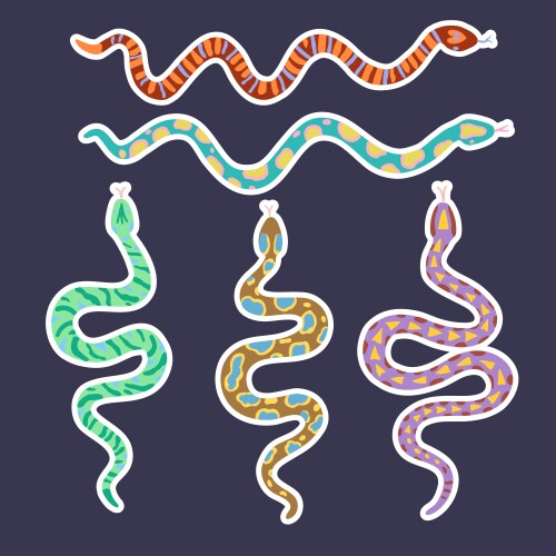 Snake Minimalist Vector Images (over 600)