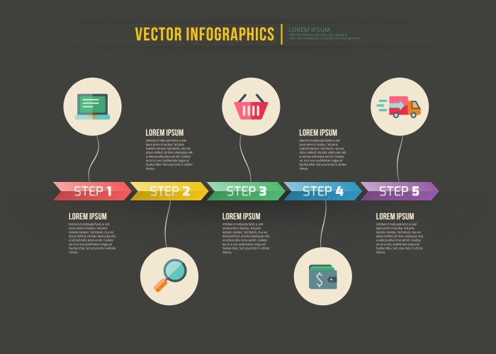 6 steps infographic timeline design template Vector Image