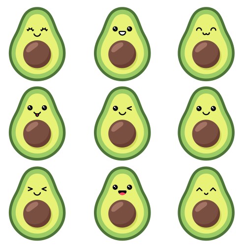 Cute Avocado Vector Images (over 8,300)
