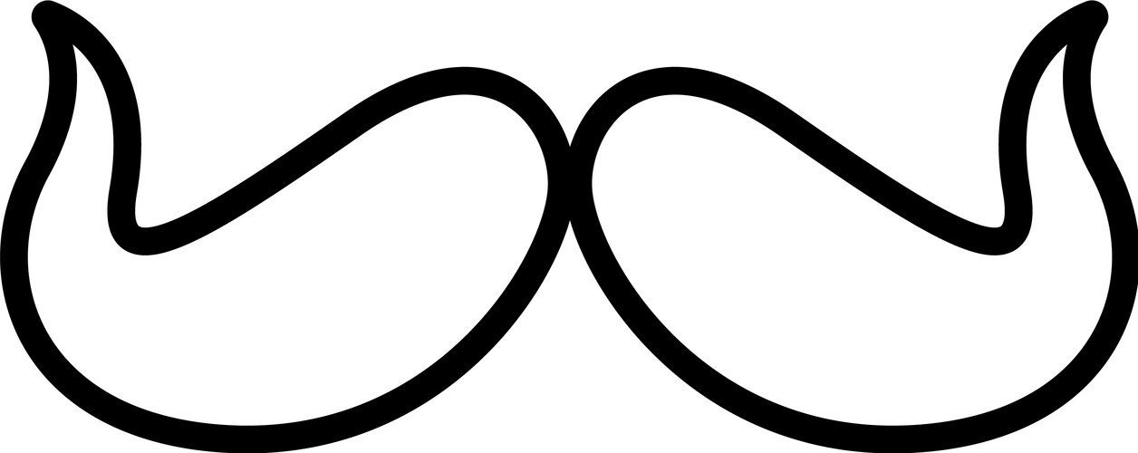 Poirot mustache icon Royalty Free Vector Image