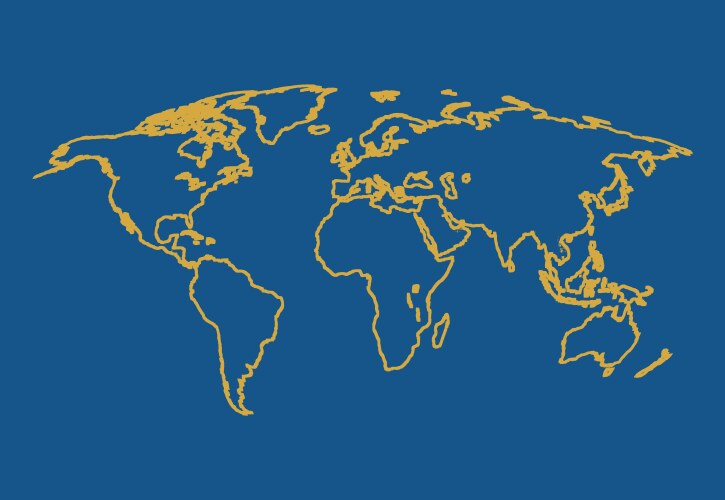 Map of earth with infographics population Vector Image