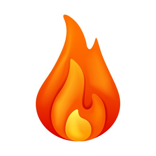 3d fire flame Royalty Free Vector Image - VectorStock