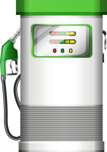 Vintage red gasoline pump 3d Royalty Free Vector Image