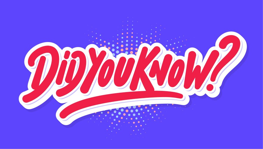 Did you know handwritten letterings Royalty Free Vector