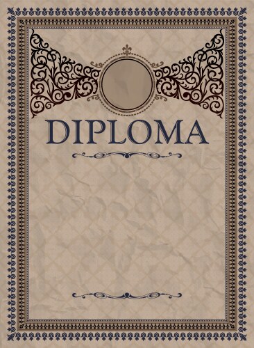 Vertical template of diploma Royalty Free Vector Image