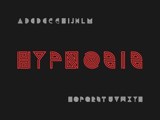 Psychedelic Alphabet Vector Images (over 300)