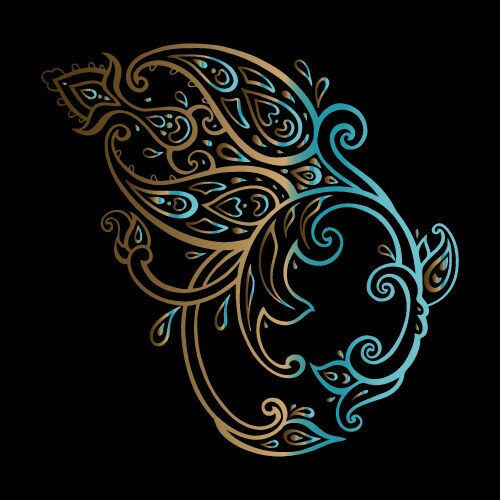 Paisley hand drawn boho ornament Royalty Free Vector Image