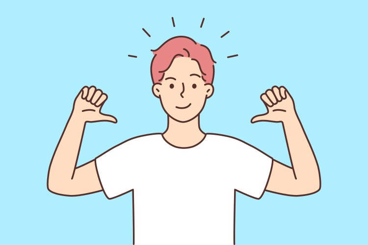 Cartoon Pointing at Self Vector Images (over 500)