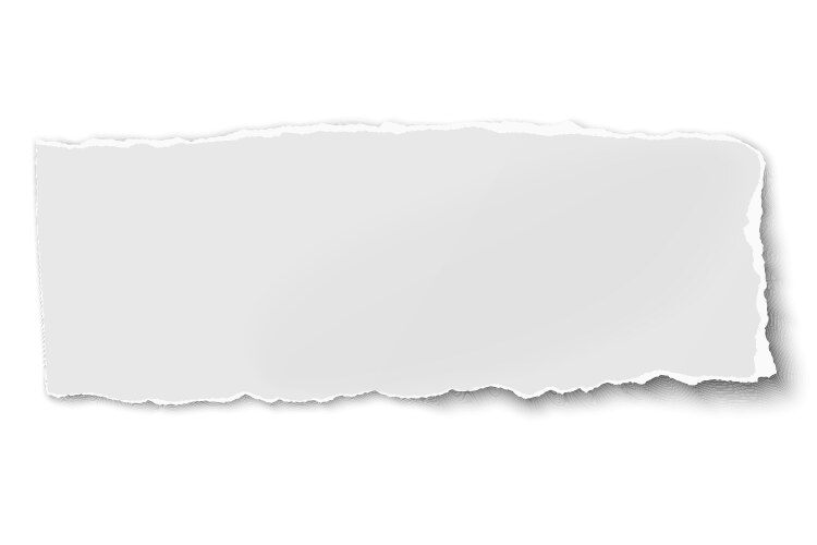 White Paper Tear with Soft Shadow Royalty Free Vector Image