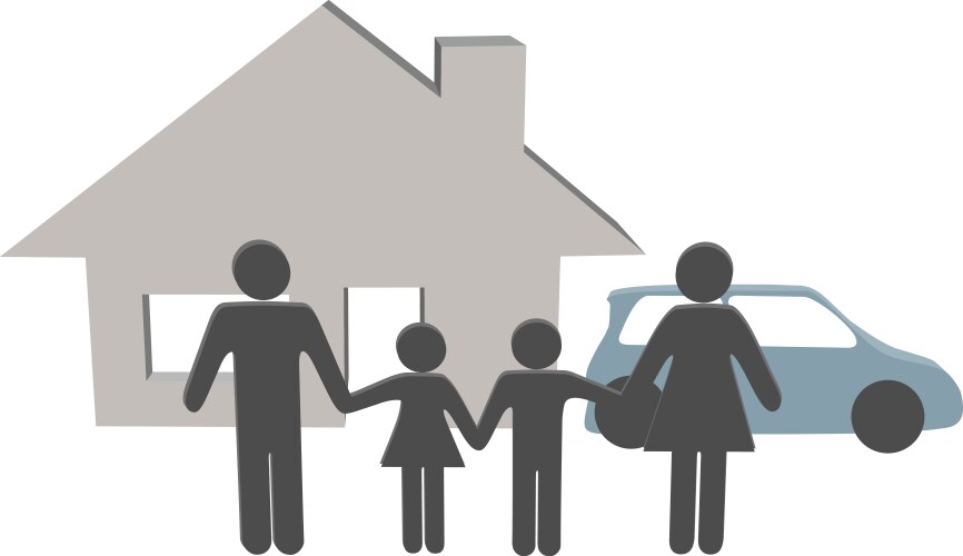 Family home Royalty Free Vector Image - VectorStock