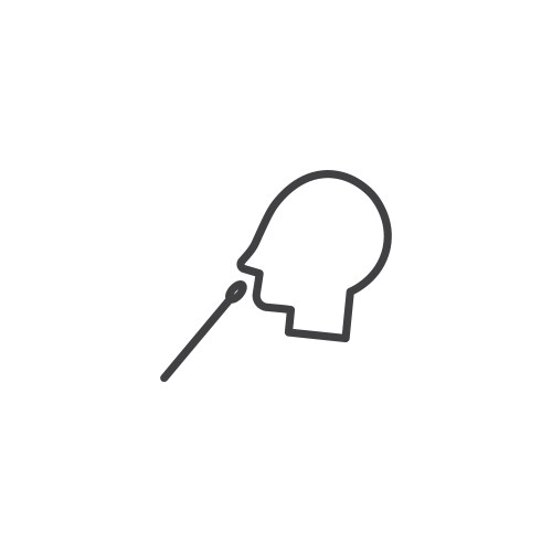 Nasal swab icon set on white background Royalty Free Vector