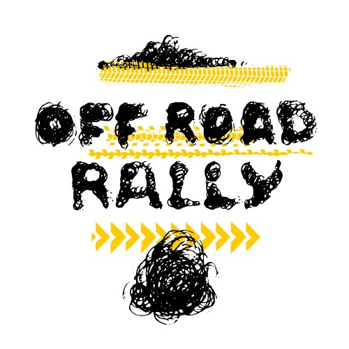 Hand drawn offroad poster Royalty Free Vector Image