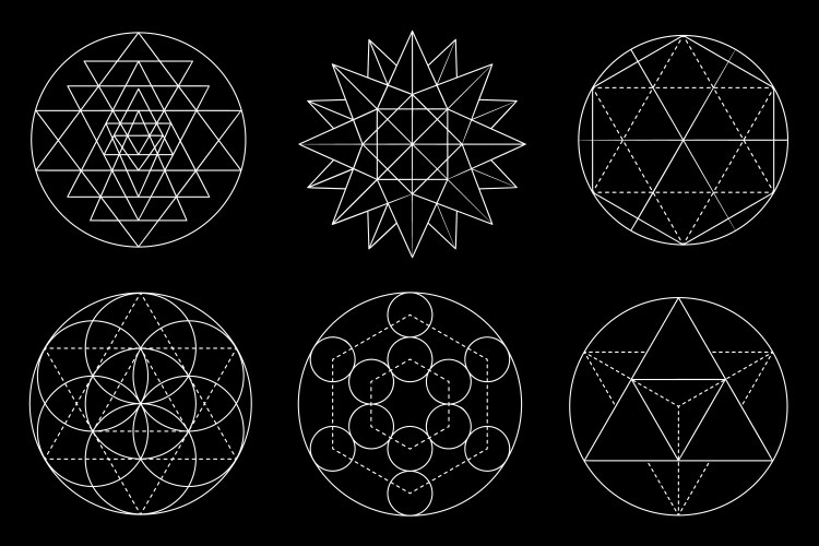 Sacred geometry design element Royalty Free Vector Image