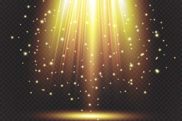 Spotlight on circle with space for your text Vector Image