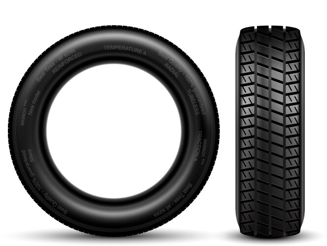 Object tire side Royalty Free Vector Image - VectorStock